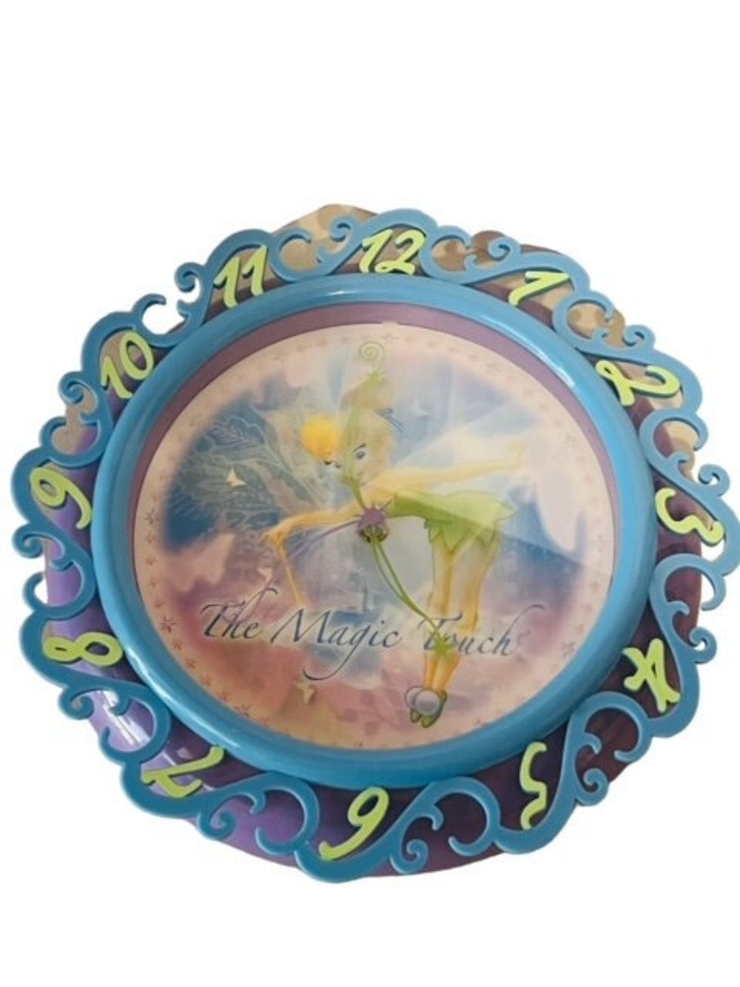Walt Disney Clock Tinker Bell Peter Pan Tinkerbell 3D Vtg 11X11 Magic ...