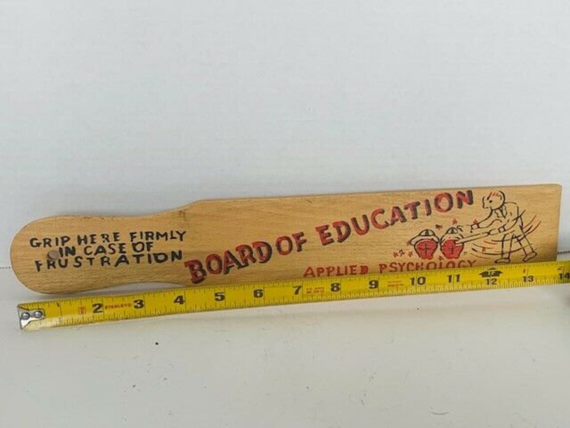 Teacher Paddle Vtg Wood 15 Principal Board Education | Etsy