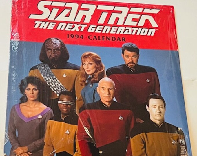 Star Trek Calendar 1994 Next Generation SEALED Worf Data Picard ...