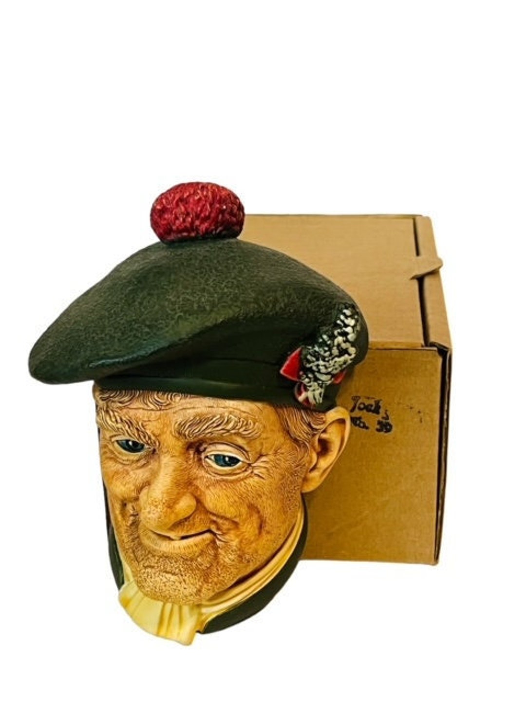 Bosson Legend Chalkware Face Bust Figurine Wall Hanging England 1969 ...