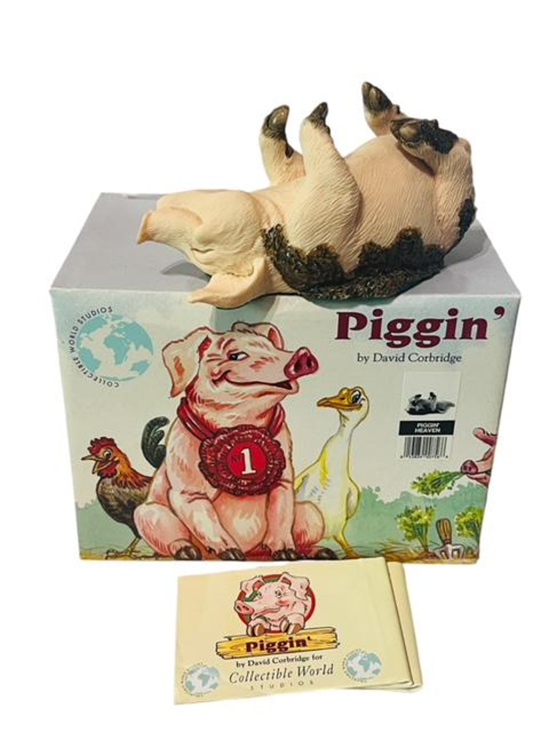 Pig Figurine Anthropomorphic Corbridge Piglet Flambro Piggin BOX Heaven ...