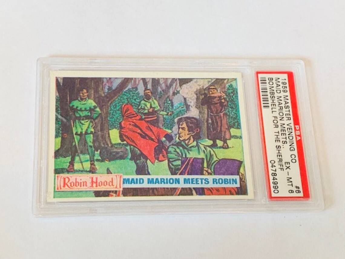 Robin Hood Trading Card 1959 Master Vending Graded Slabbed PSA - Etsy