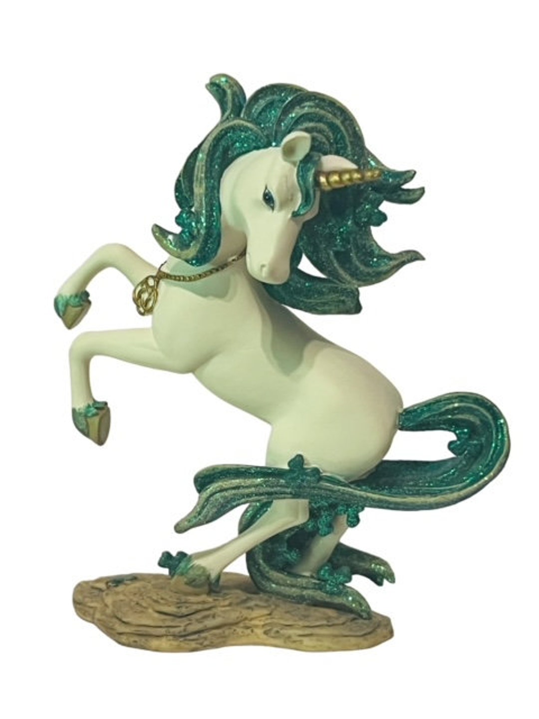 Unicorn Figurine Pegasus Hamilton Collection Emerald Isle May Rainbow ...
