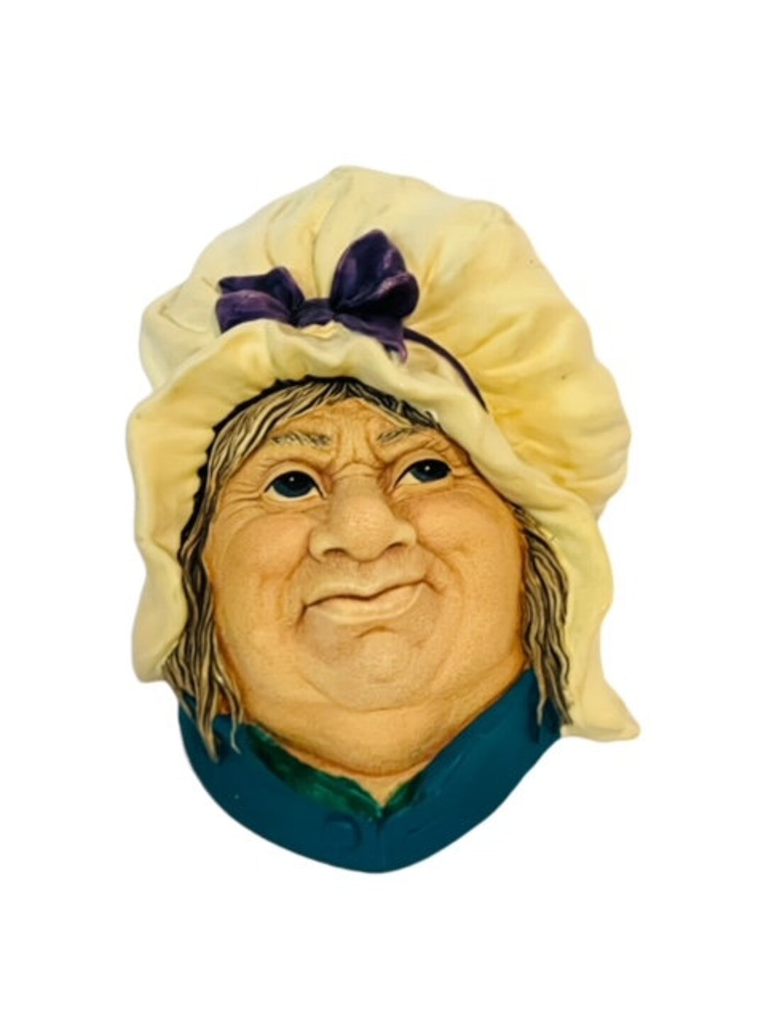 Bosson Legend Chalkware Face Bust Figurine Wall Hanging Sarah Gamp 1964 ...