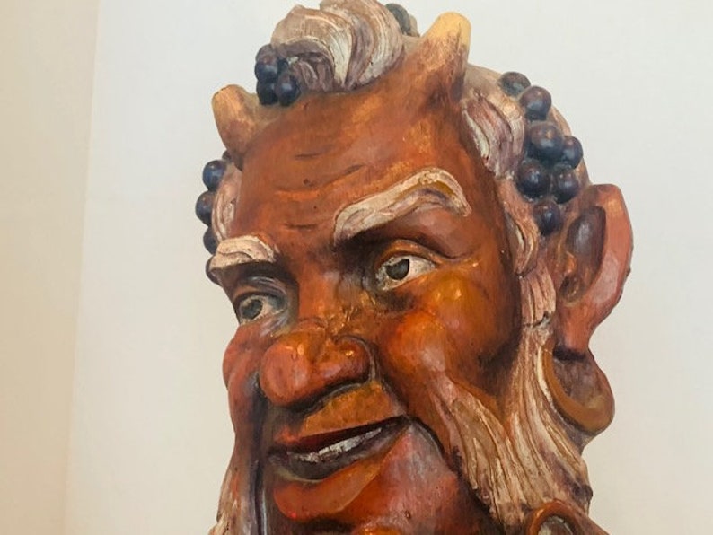 Pan Greek God Man Devil Horns West Germany W Wall Hanging | Etsy