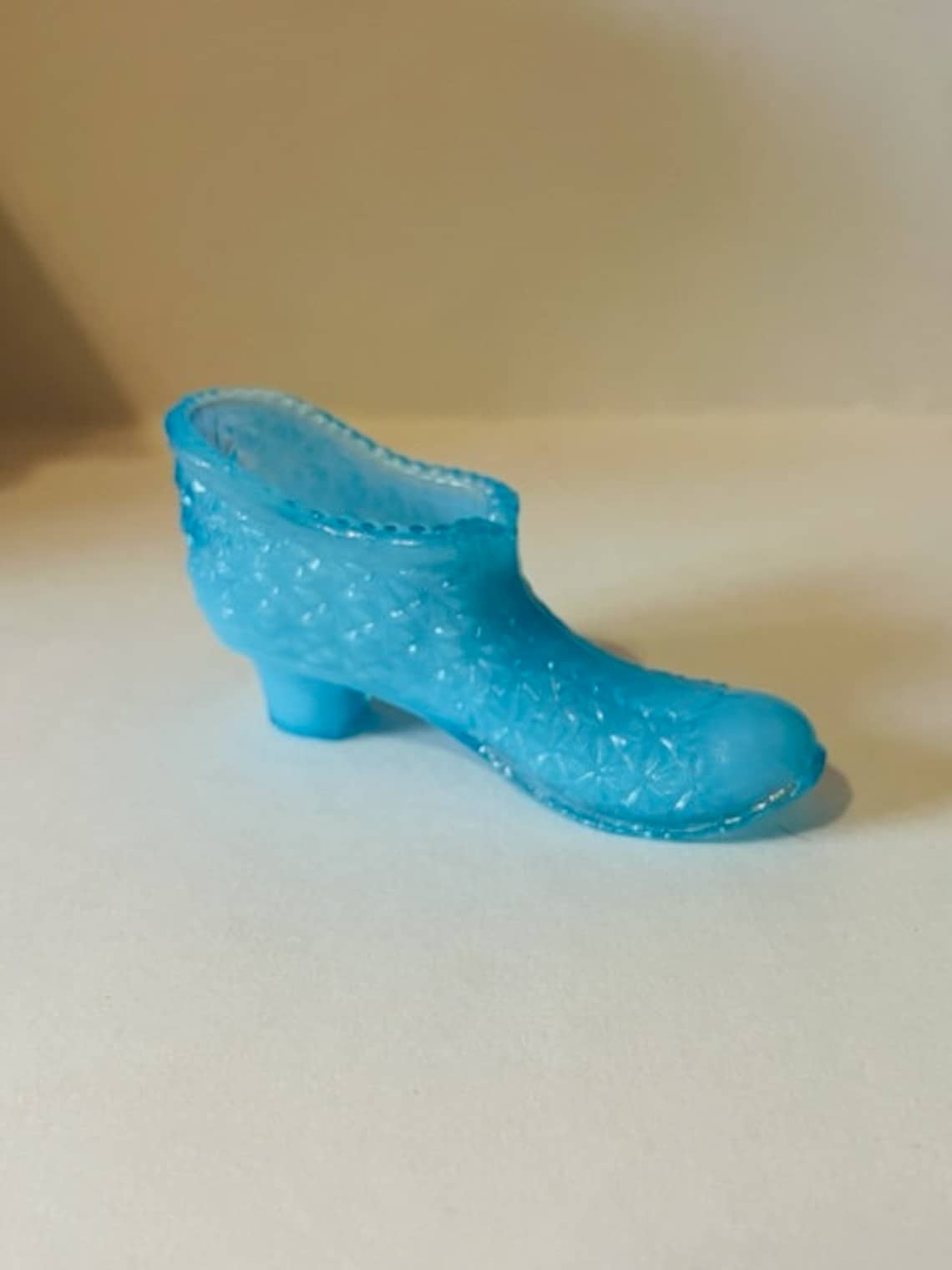Fenton Glass Boot Shoe Heel Slipper Figurine Boyds Westmoreland Milk ...