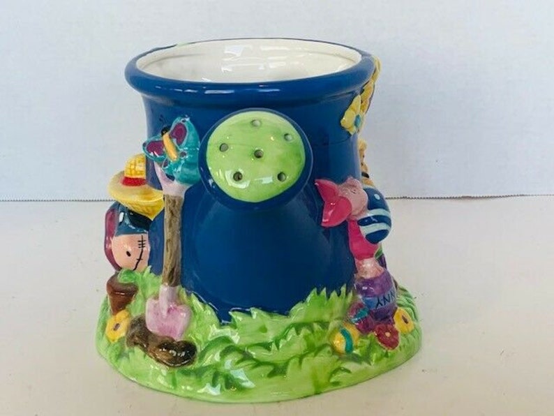 Winnie Pooh Watering Can Figurine Disney Christopher Robin Eeyore ...