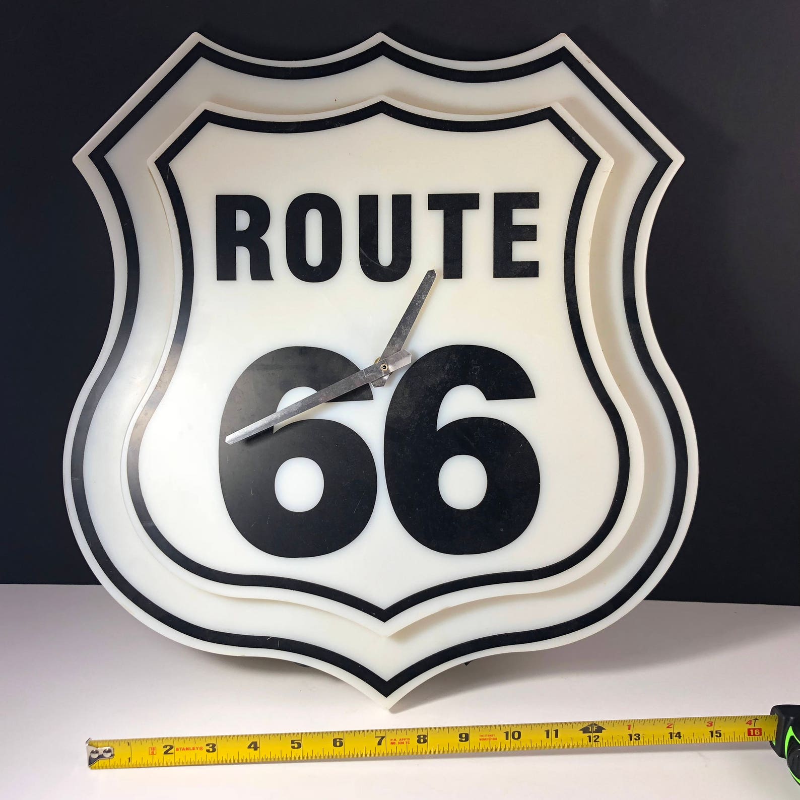 ROUTE 66 WALL CLOCK Vintage Black White Collectible Man Cave - Etsy