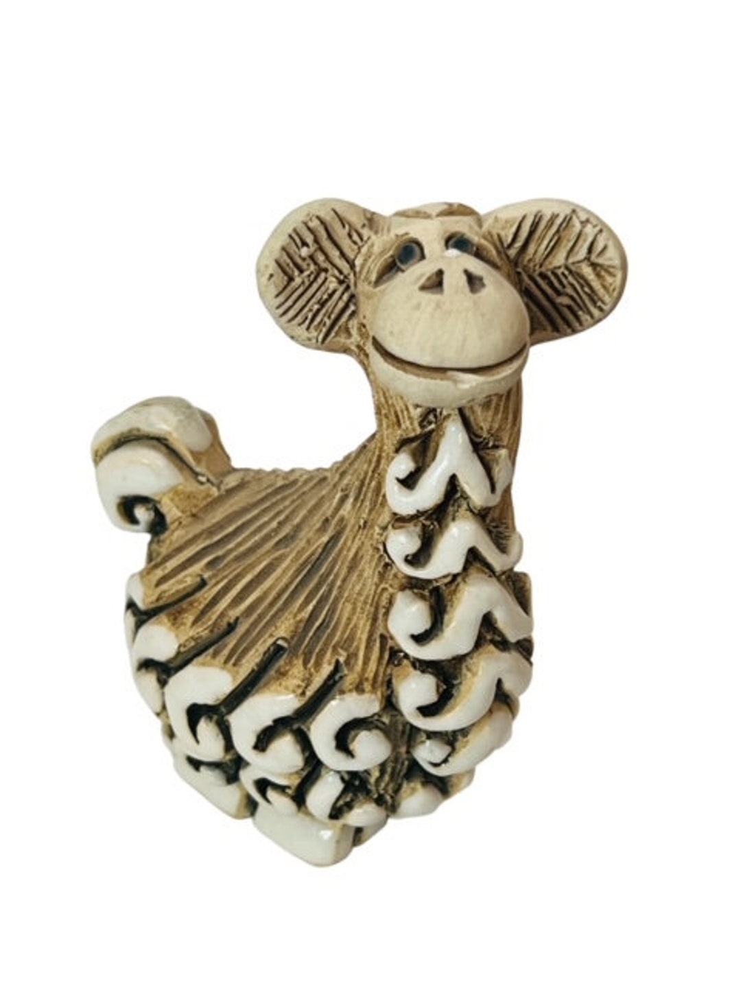 Llama Animal Artesania Rinconada Uruguay Carved Figurine Vtg ...