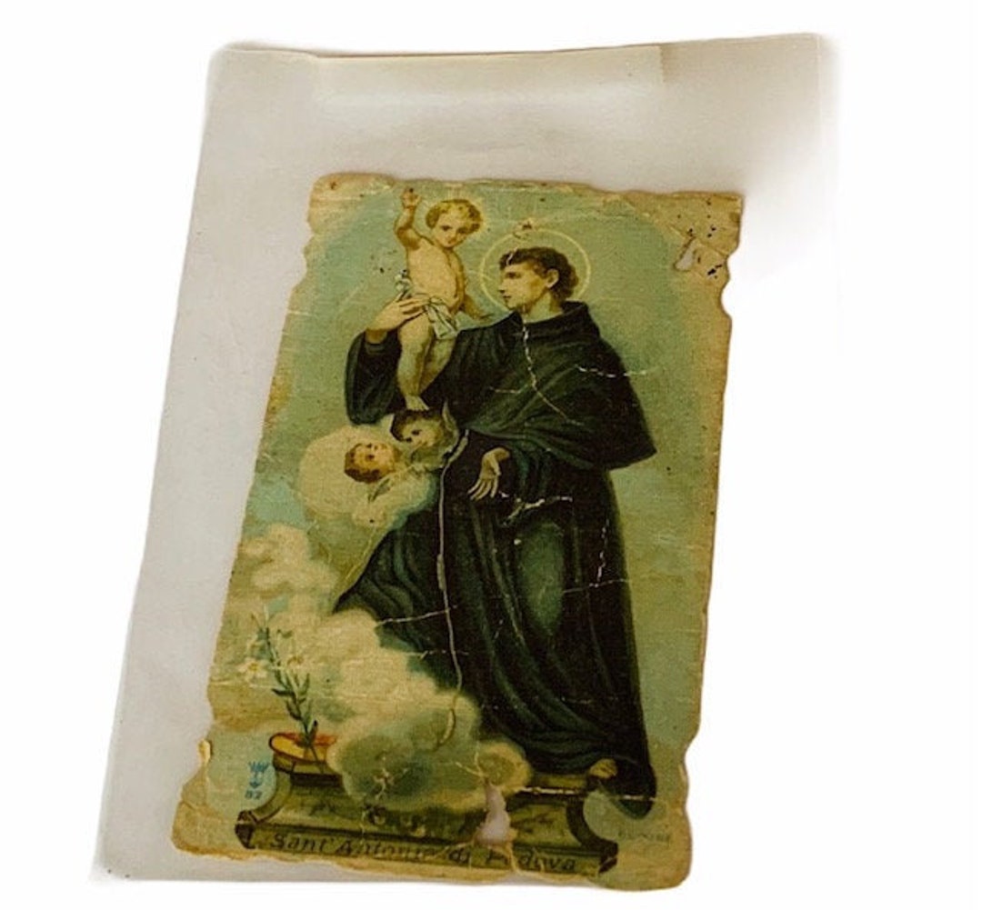HOLY PRAYER CARD Vintage Catholic Christian Jesus Christ Mary Paper ...