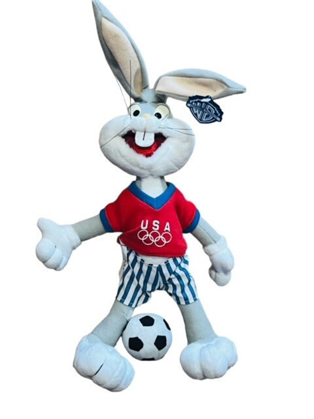 Bugs Bunny USA Olympics Soccer Plush Stuffed Animal 15" Looney Tunes ...