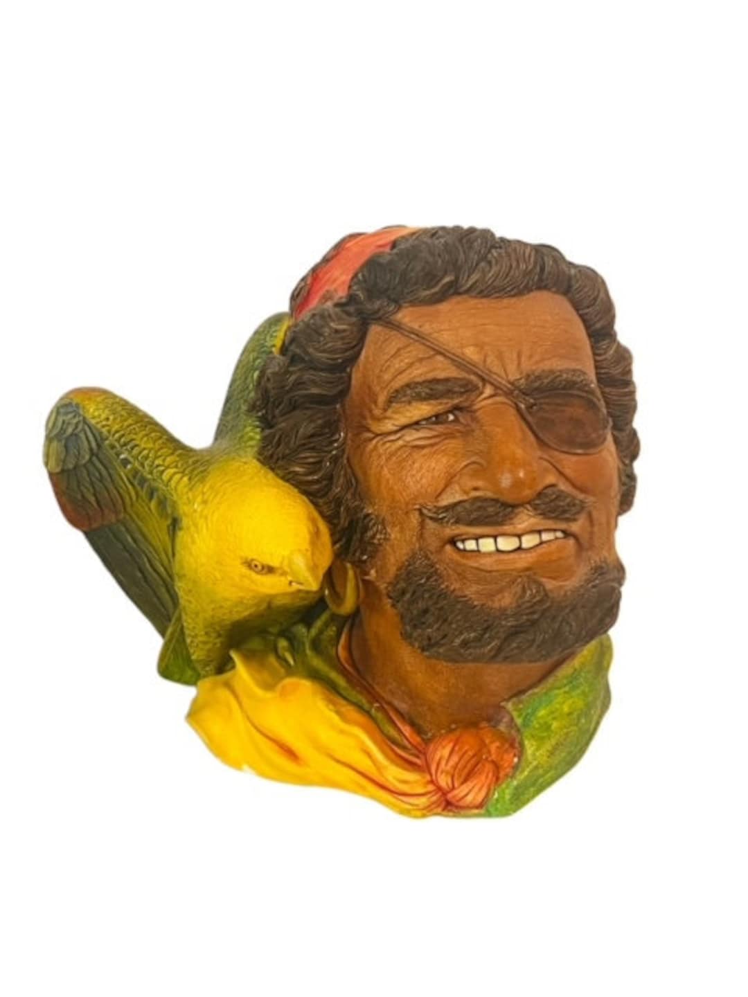 Bosson Legend Chalkware Face Bust Figurine Wall England 1964 Buccaneer ...