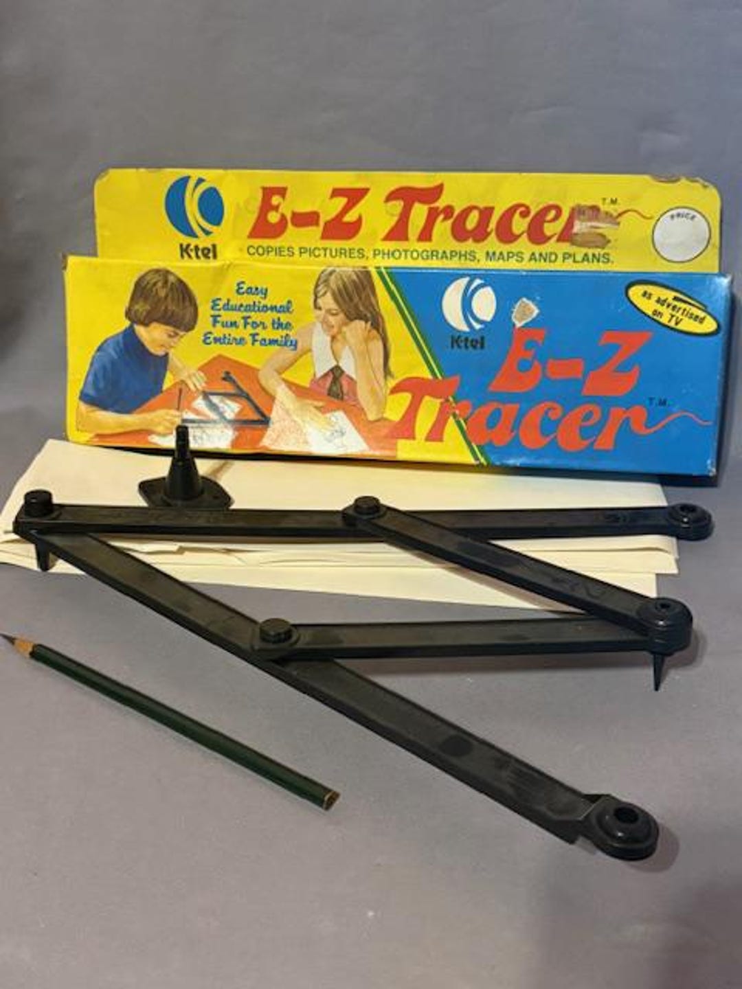 Vintage E-Z Tracer K-tel 1974 Pencil Tracing Pointer Tracing Tool Toy ...