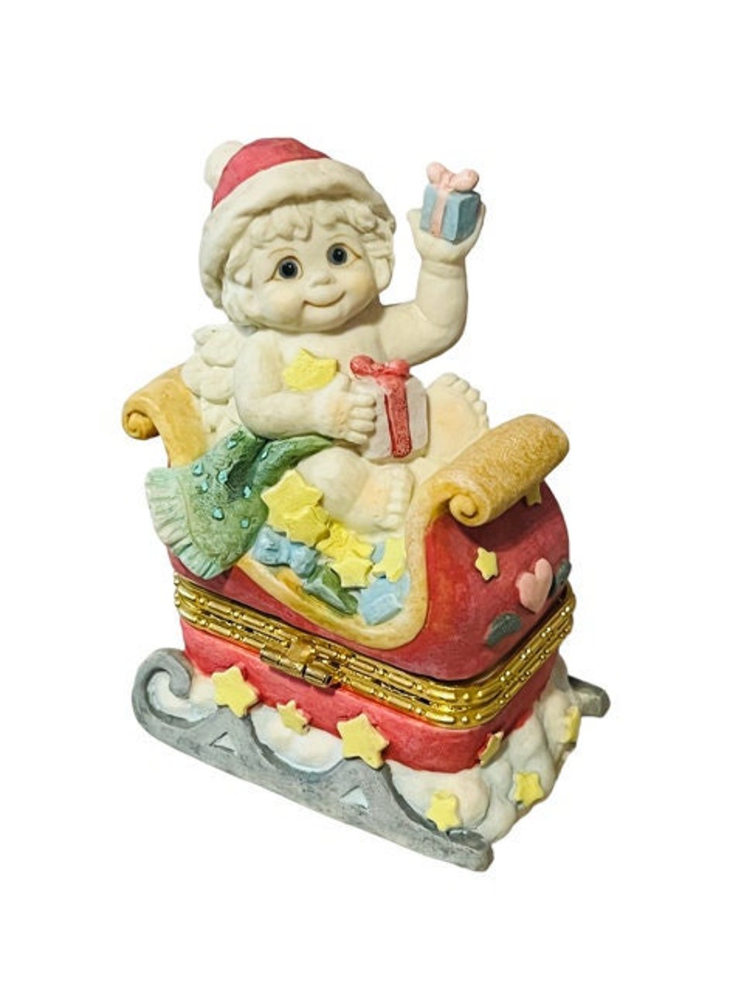 Dreamsicles Figurine Signed Cast Art Stone Angel Cherub Helper Jewelry ...