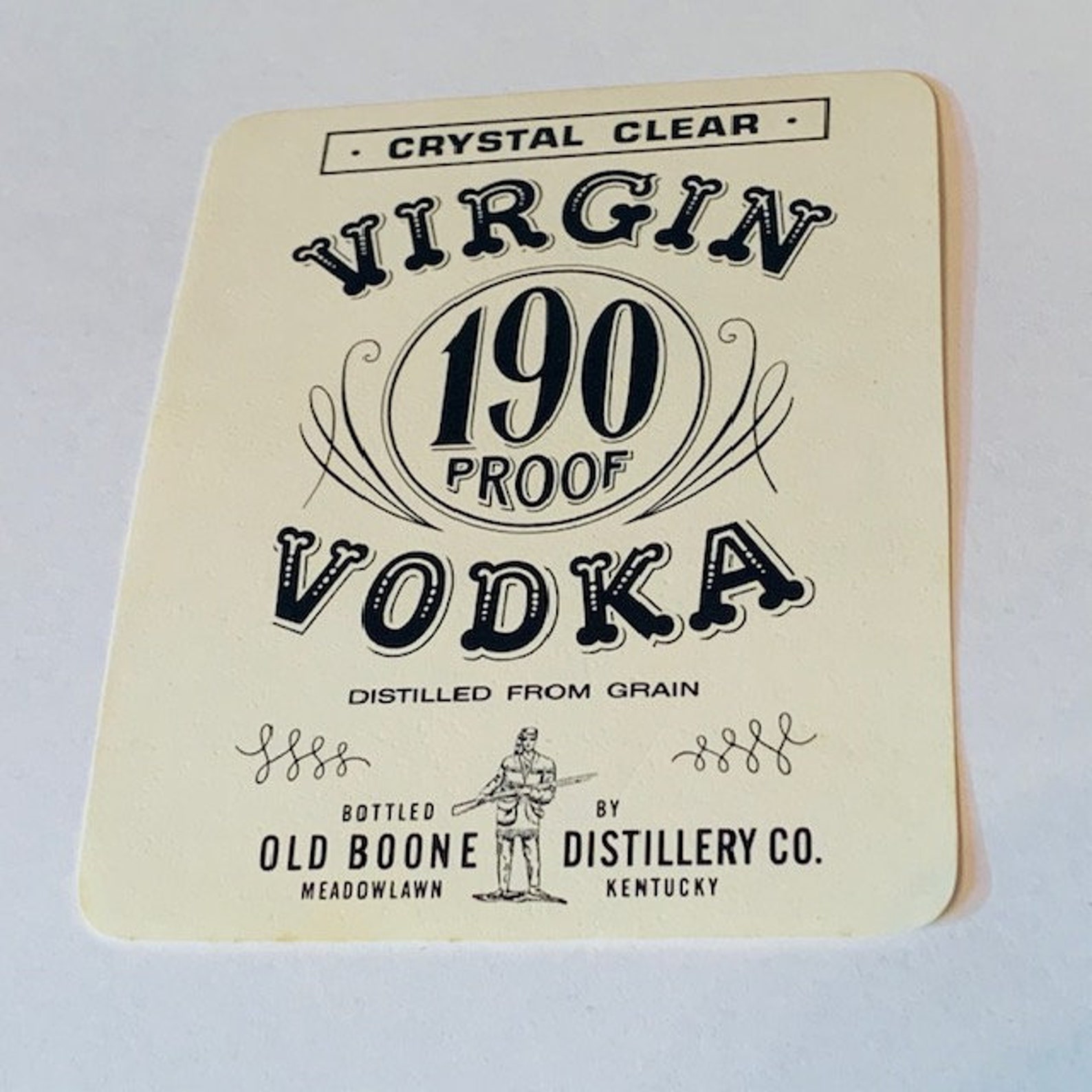 VIRGIN VODKA LABEL Drug Store Paper Ephemera Vintage Craft Liquor ...