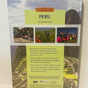 Unforgettable Journeys DVD Vacation SEALED New History Global Peru ...