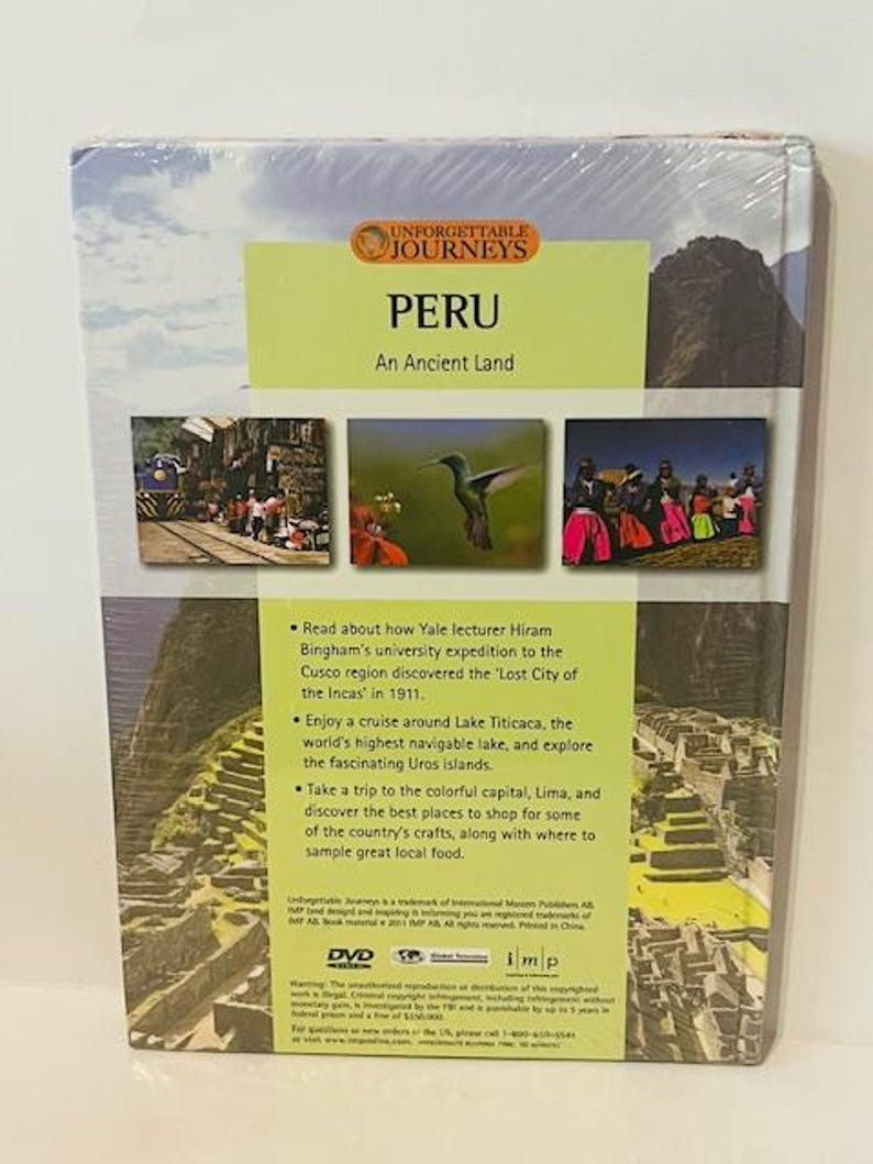 Unforgettable Journeys DVD Vacation SEALED New History Global Peru ...