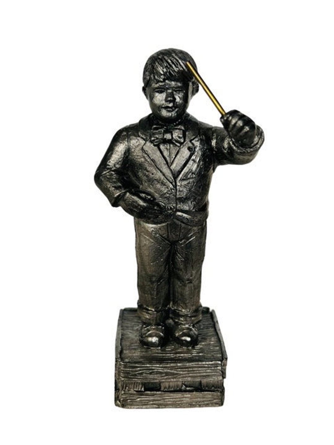 Michael Ricker Pewter Figurine Vtg Signed 18693 Orchestra Conducter ...