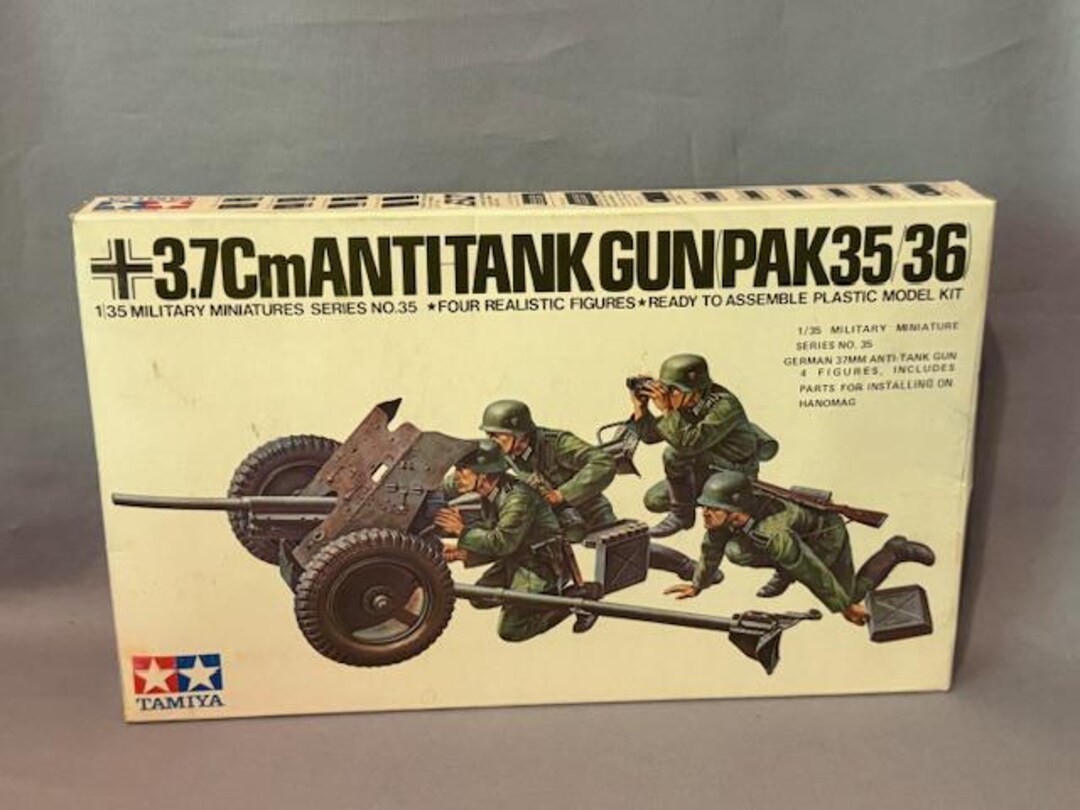 Tamiya Anti-tank Gun Pak Model Kit Military 1/35 Scale German Soldiers ...