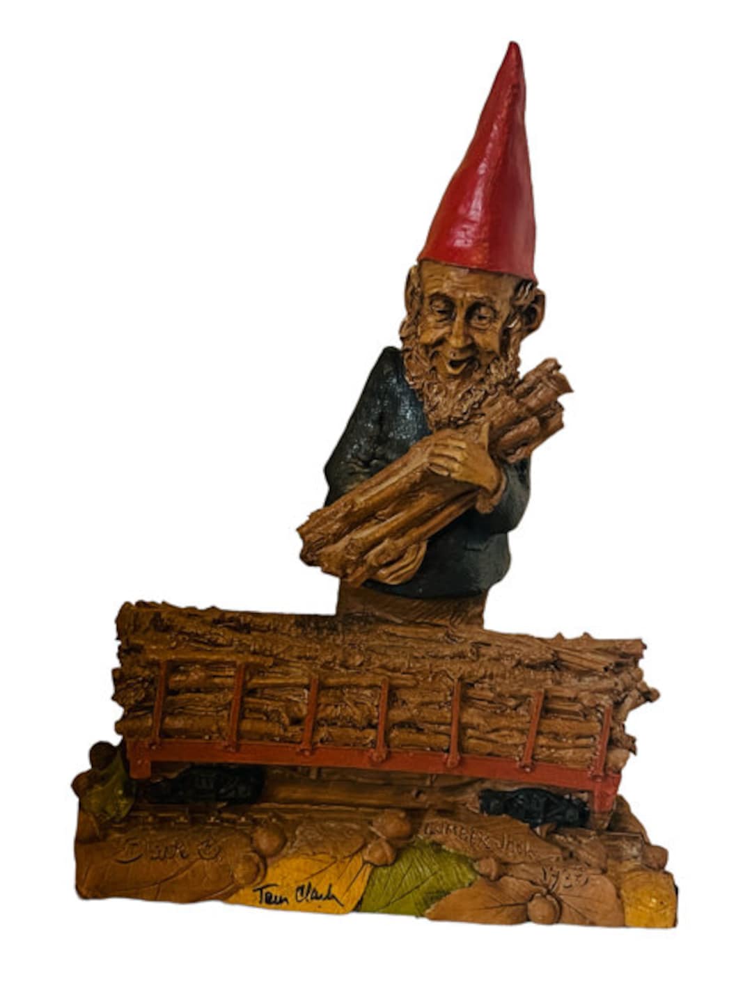 Tom Clark Figurine Gnome Elf SIGNED Sculpture Cairn Train Lumberjack ...