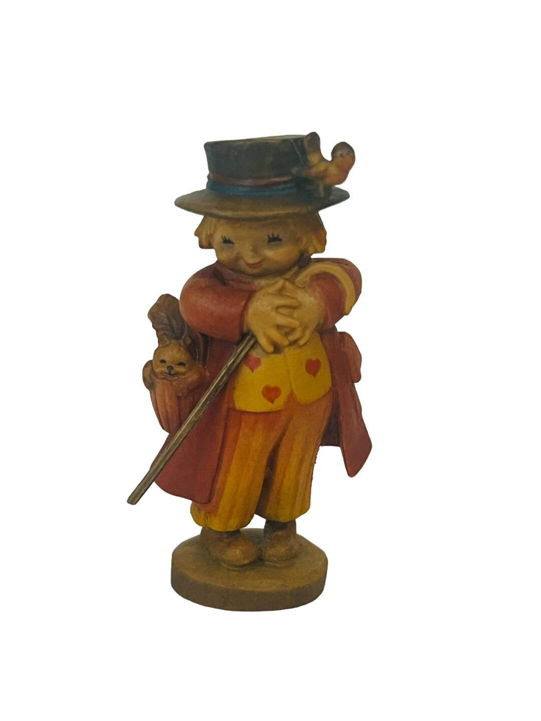 Anri Ferrandiz Italy Hand Carved Figurine Vtg Signed RARE Wanderer Cane ...