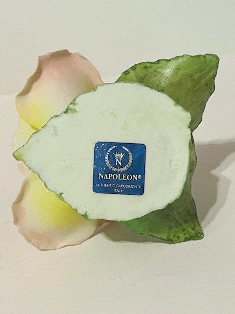 Capodimonte Porcelain Flower Sculpture Italy Figurine Vtg Napoleon ...