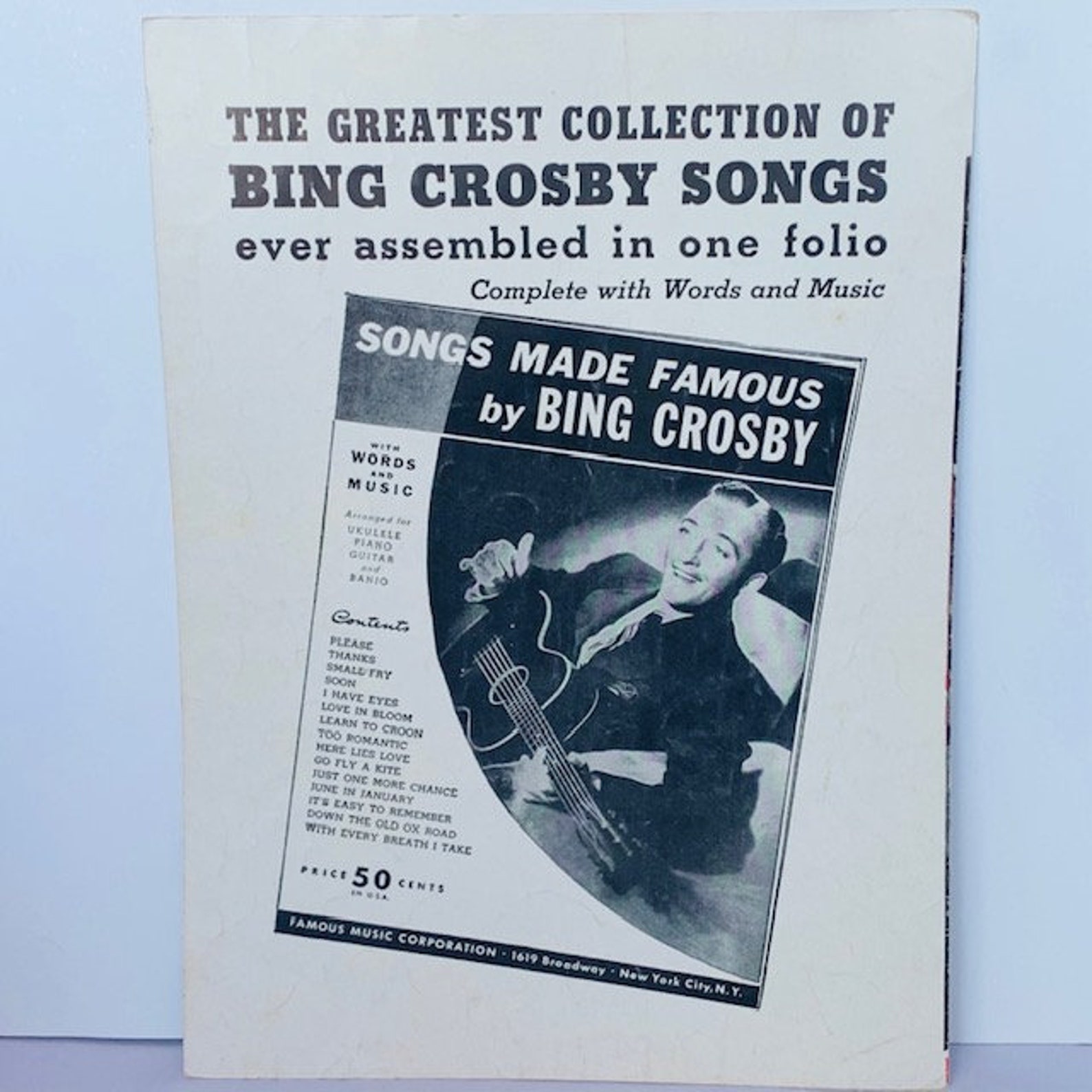 SHEET MUSIC ANTIQUE Song Book Vintage Paper Ephemera Vtg Mcm - Etsy