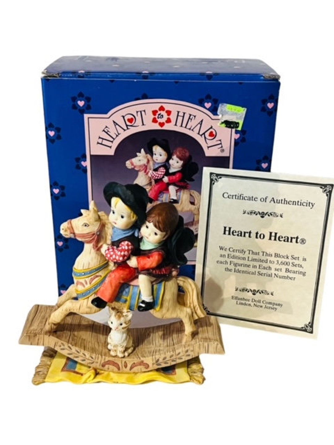 Effanbee Doll Company Figurine Heart Box Sculpture Ride Em Cowboy ...