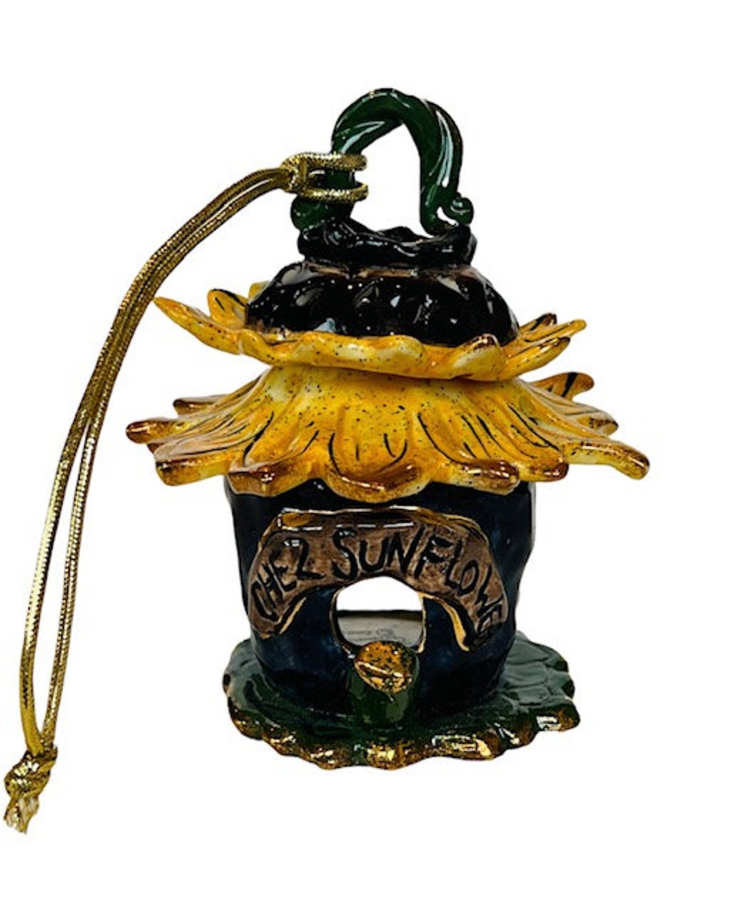 Blue Sky Pottery Sculpture Cottage Figurine Candle Holder Chez ...
