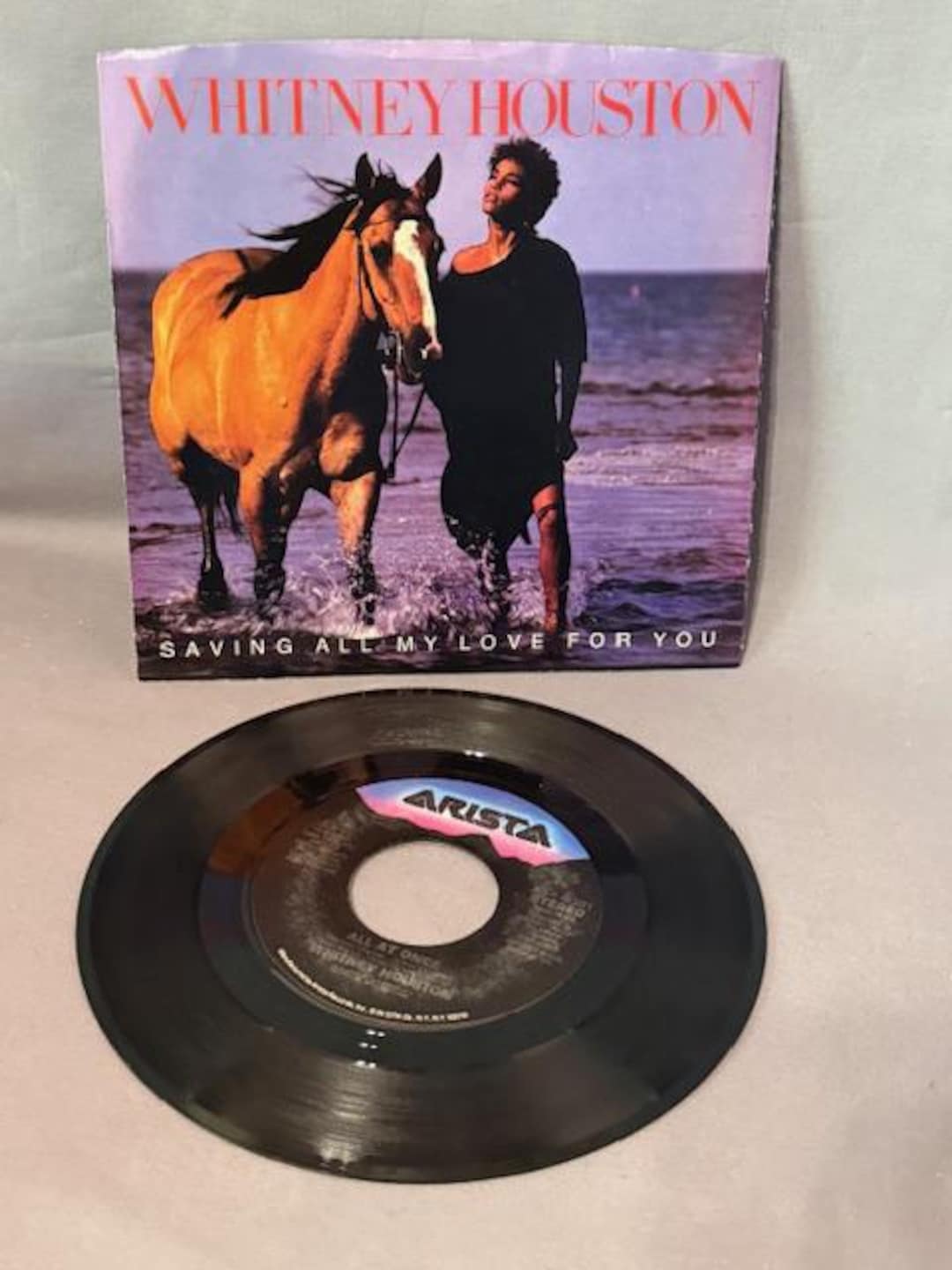 Whitney Houston Vintage Vinyl Record 45 Single LP 7 Inch 7" Saving All ...