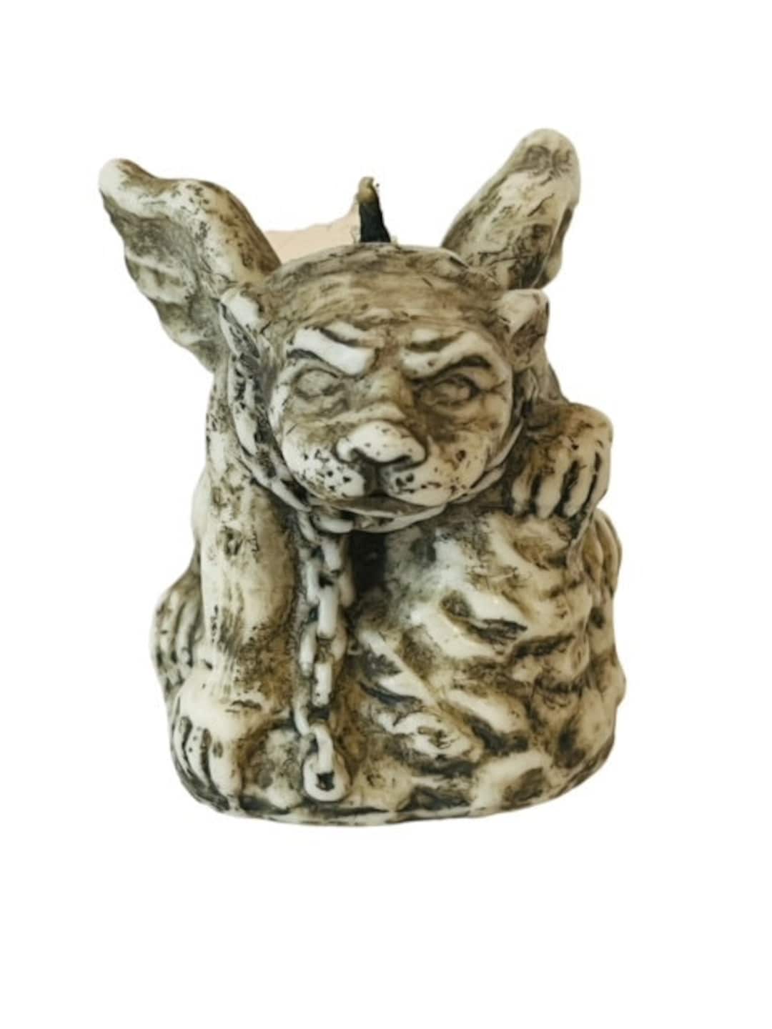 Gargoyle Candle Figurine Vtg Sculpture Collectible Figure Wing Monster ...