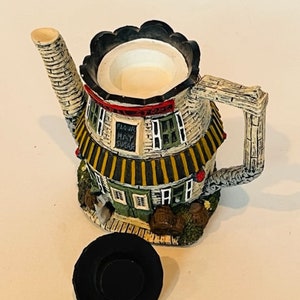 Hometown Teapot Cottage House Figurine Tea Pot Home Town General Store ...