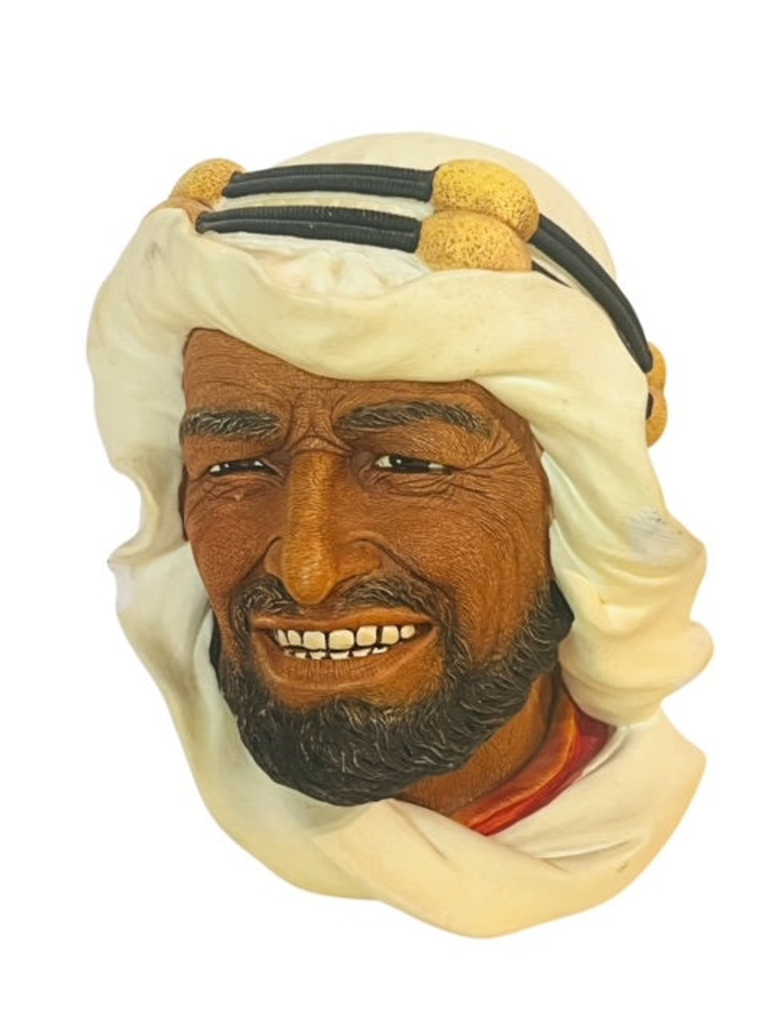 Bosson Legend Chalkware Face Bust Figurine Wall England 1972 Karim ...