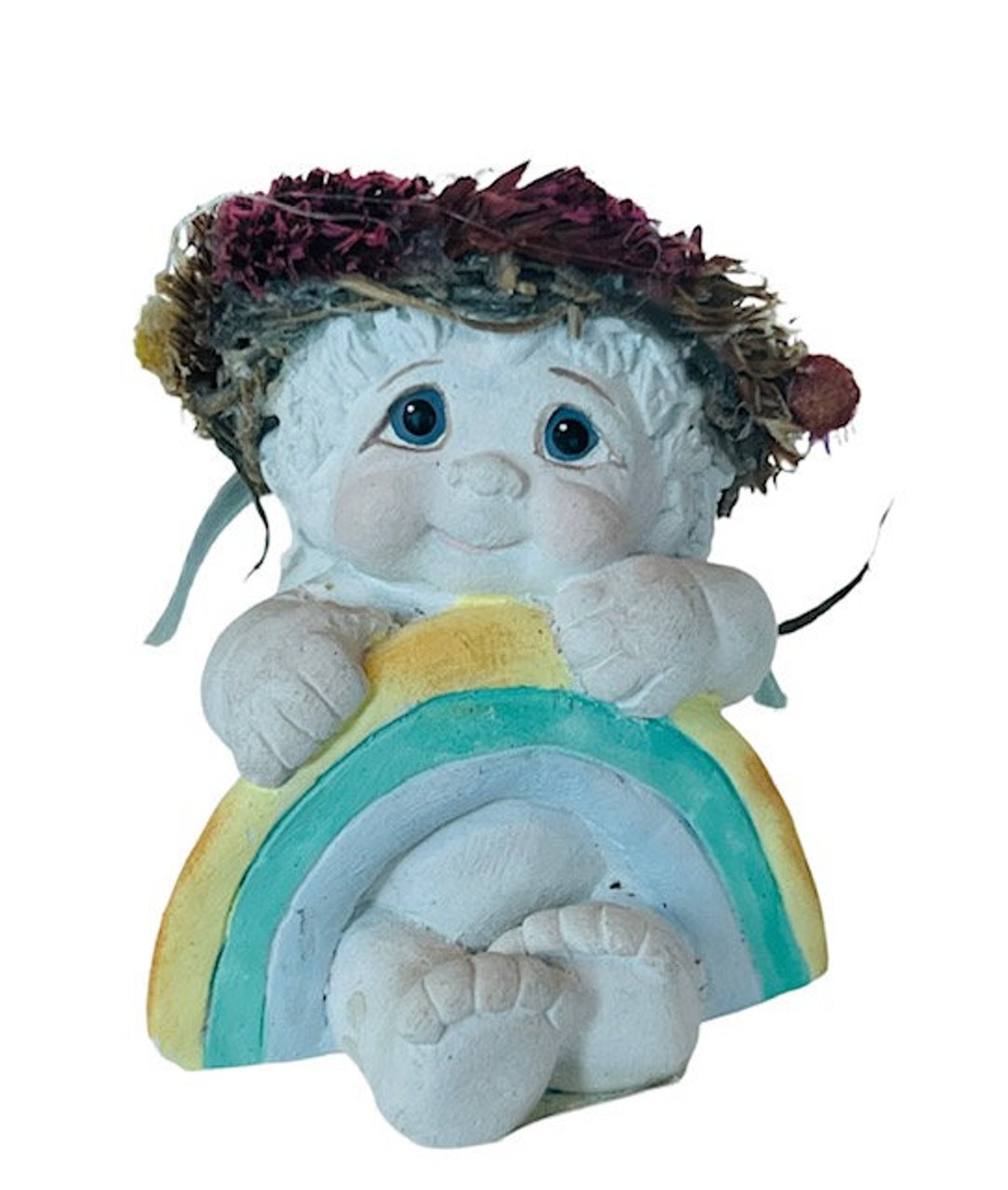 Dreamsicles Figurine Kristin Signed Cast Art Stone Angel Cherub ...