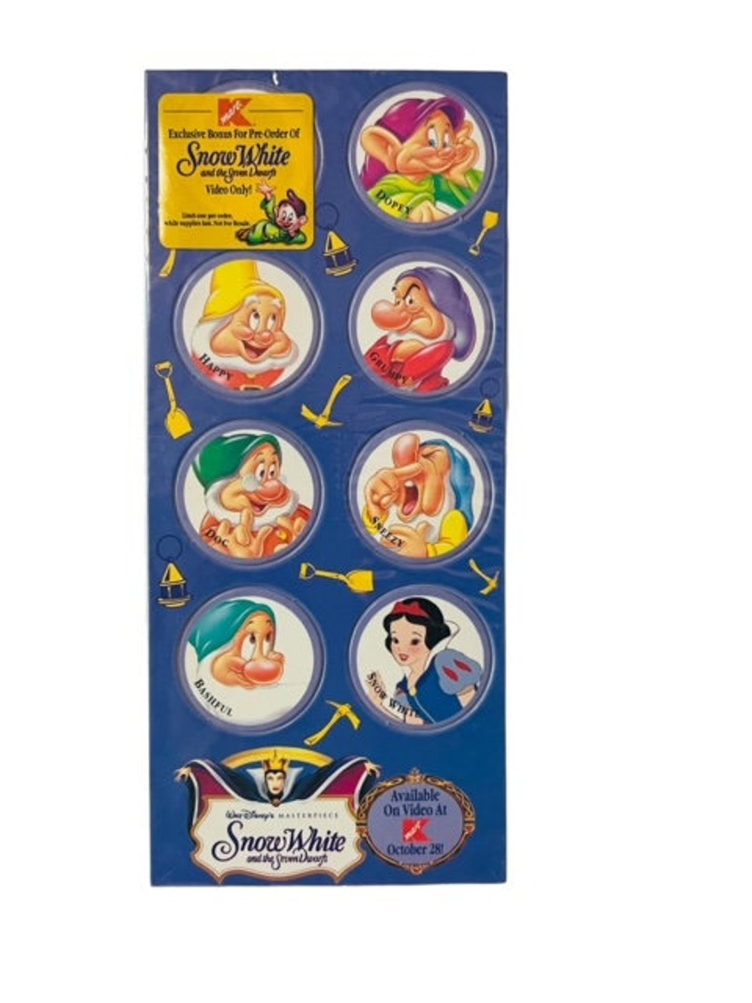 Walt Disney Stickers Decals Snow White Seven Dwarfs Coca Cola SEALED ...