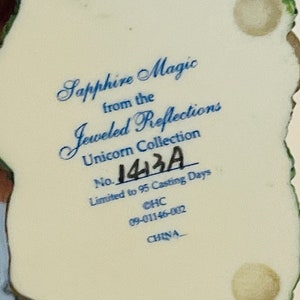 Unicorn Figurine Pegasus Hamilton Collection Jeweled Reflections ...
