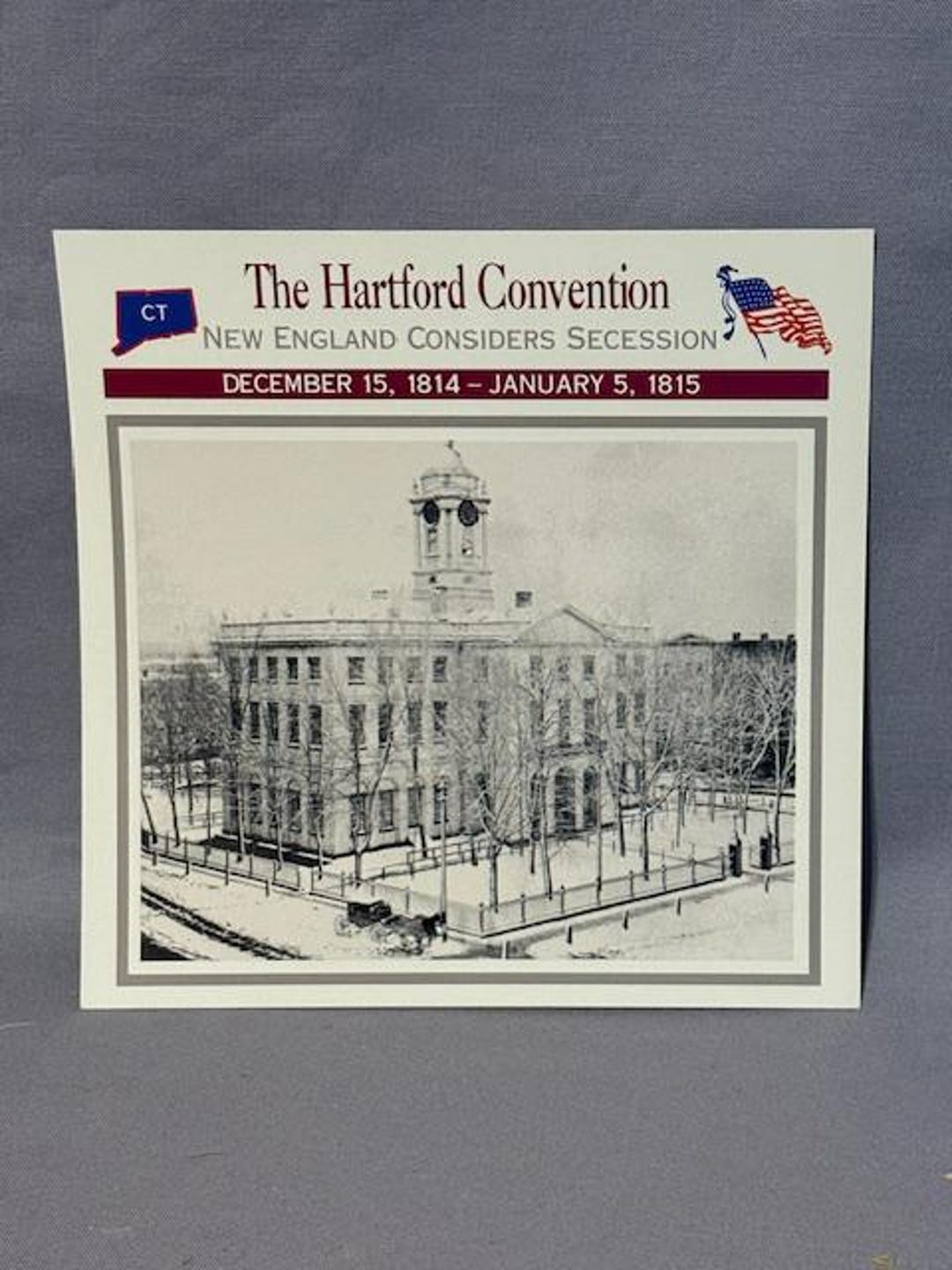 Civil War Card 1995 Atlas Military Secession Crisis Hartford Convention ...