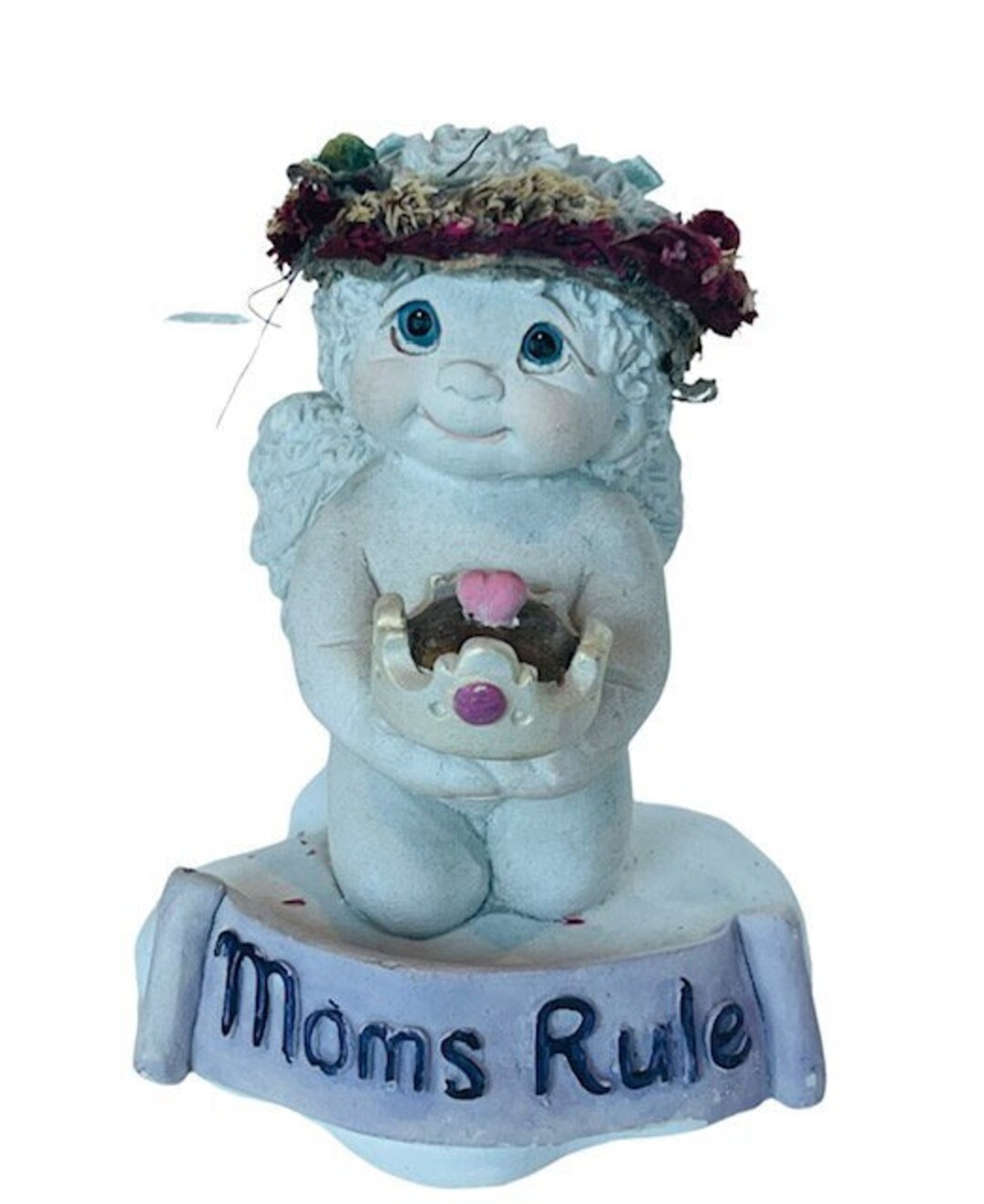 Dreamsicles Figurine Kristin Signed Cast Art Stone Angel Cherub Moms ...