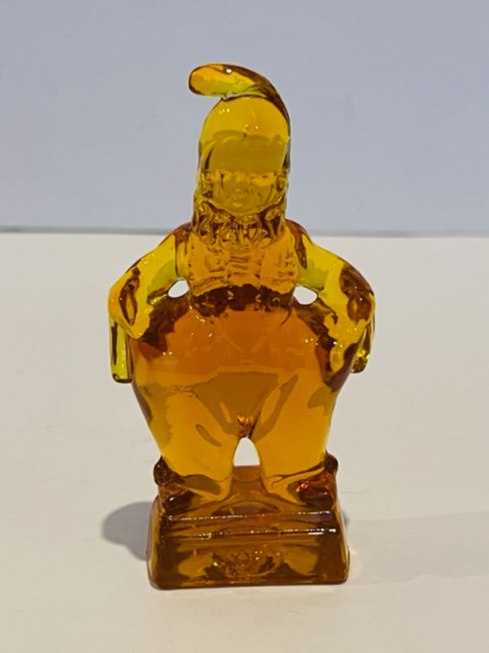 Circus Clown Figurine Carnival Gift Sculpture Amber Glass Waterford ...