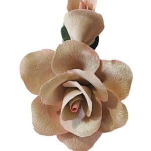Capodimonte Porcelain Flower Sculpture Italy Figurine Vtg Gricci Fabar ...