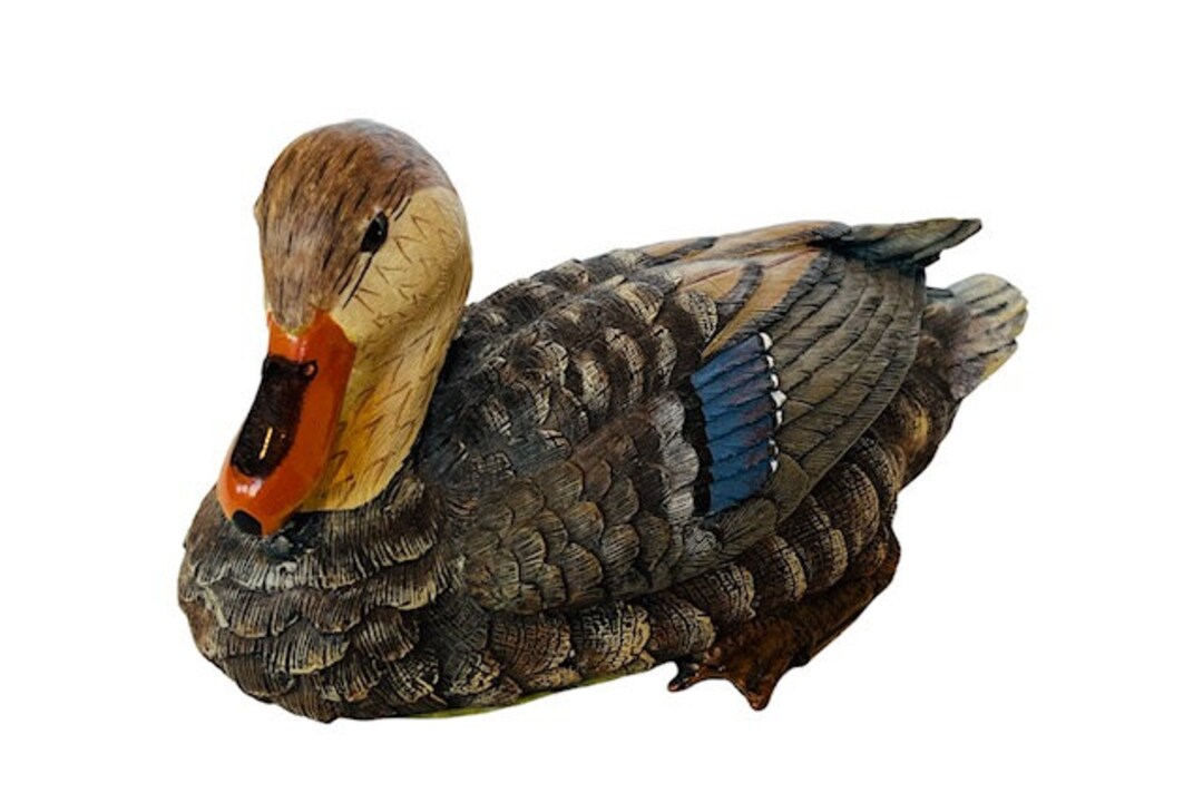 Mallard Duck Figurine Sculpture Art Design Bird Decoy Canvasback Vtg ...