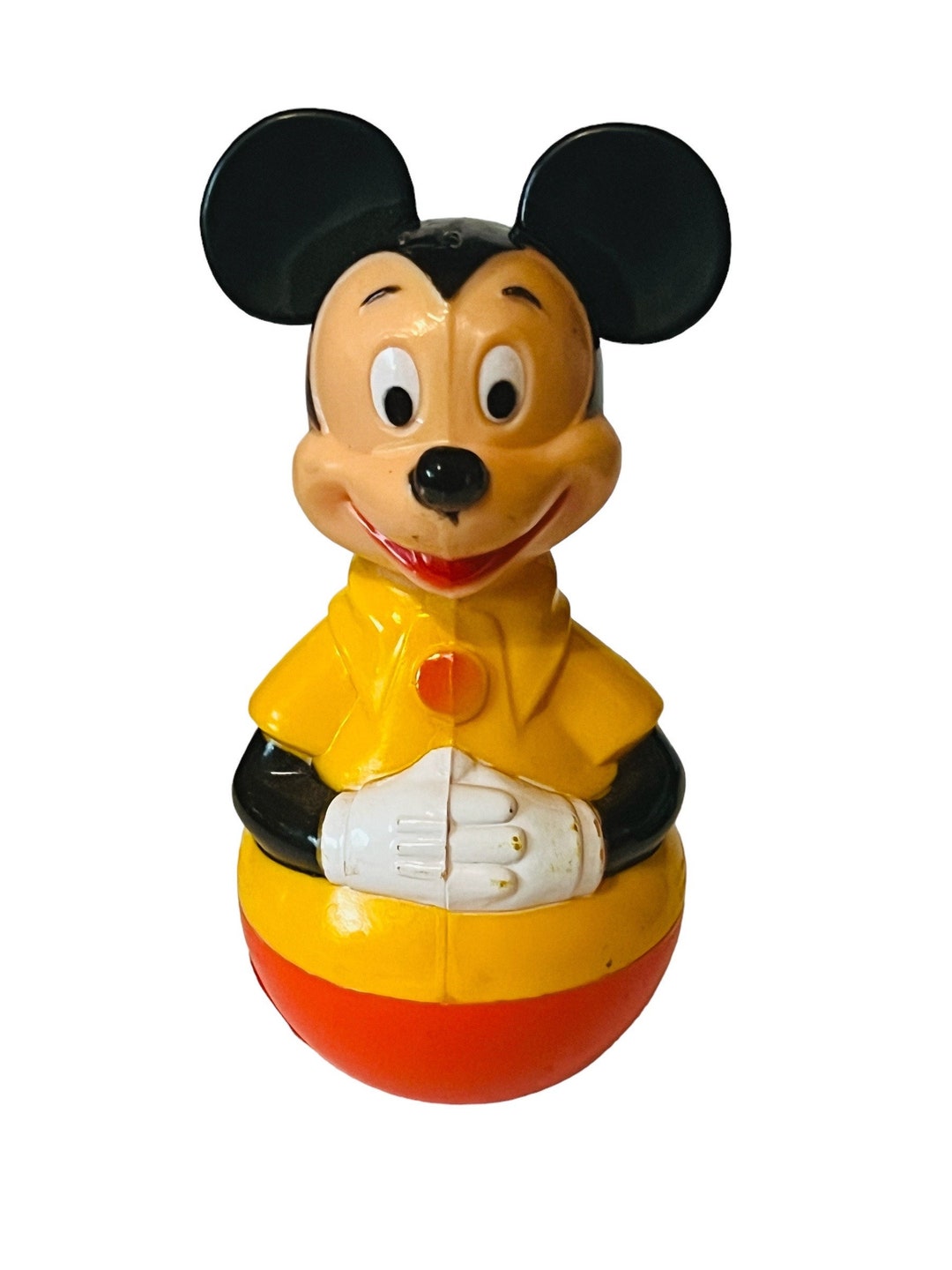 Walt Disney Figure Vtg Toy Gabriel Souvenir Mickey Mouse Weeble Wobble ...