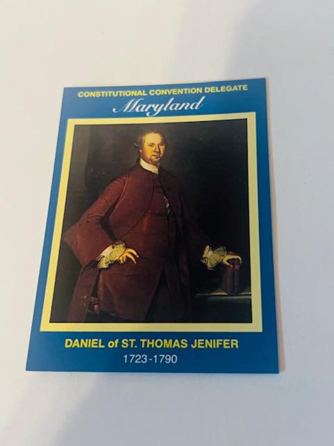 Delegate Card Constitutional Convention 1787 Politics Daniel St Thomas ...