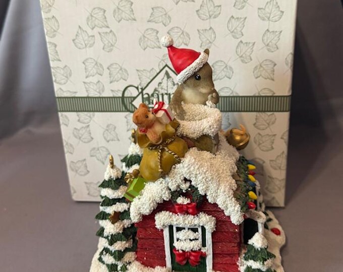 Vintage Charming Tails Figurine Mouse Fitz Floyd Christmas Musical Here ...
