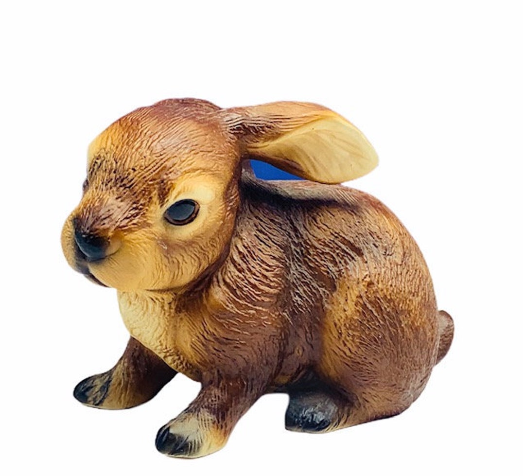 BUNNY RABBIT FIGURINE Japan Vintage Porcelain Sculpture Animals Home ...