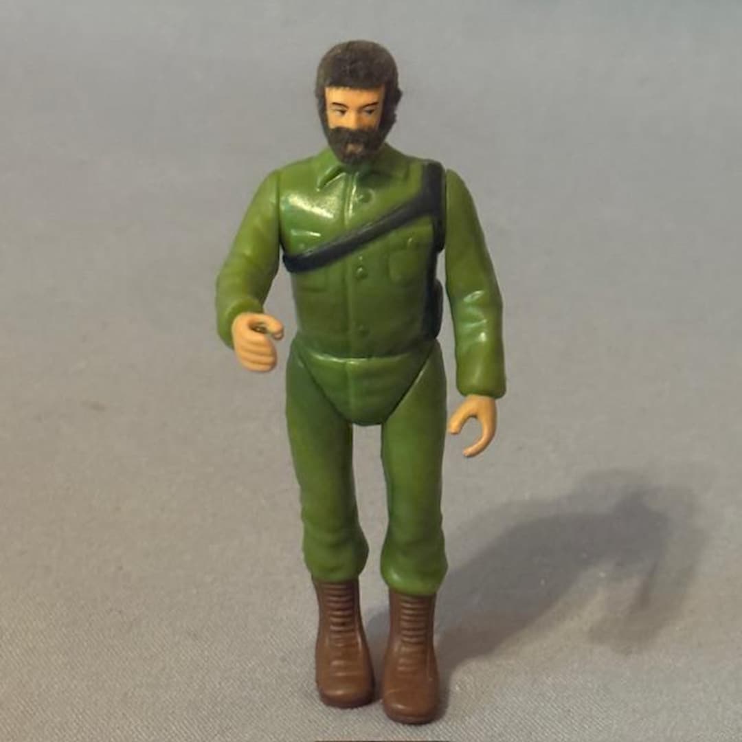 Vintage Flocked Beard Gi Joe Action Figure Toy Hasbro Miniature Soldier ...