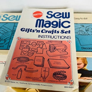Mattel Sew Magic Vtg 1973 Gift Craft Playset Sewing Machine - Etsy