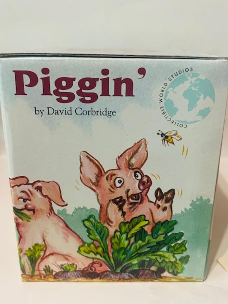Pig Figurine Anthropomorphic Corbridge Piglet Flambro Piggin BOX Luxury ...