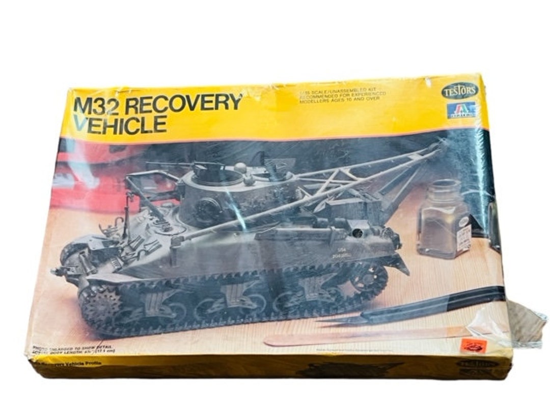 Italeri Tank Model Kit Military Recovery Vehicle Testors 1/35 Scale Box ...