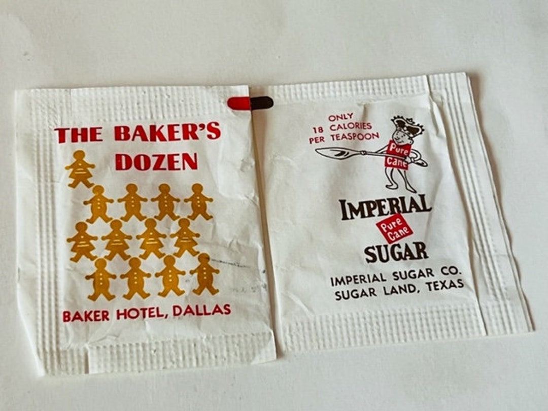 Imperial Sugar Packet LOT Ephemera 1960s Texas Dallas Lawlers Bakers ...